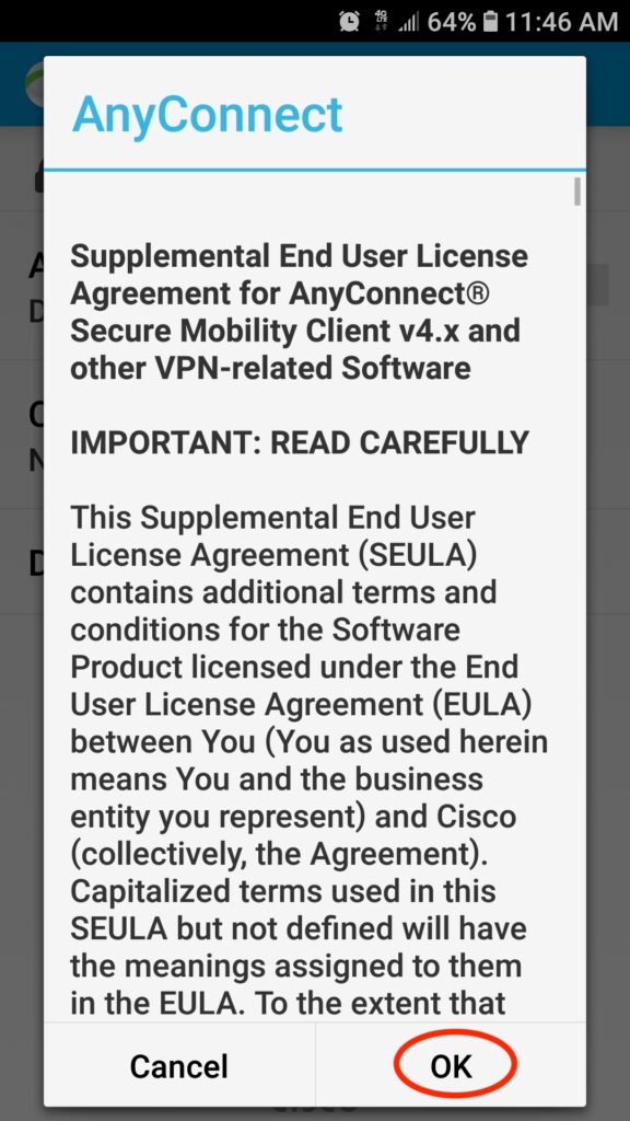 آموزش نصب Cisco Anyconnect روی موبایل اندروید مکتوب
